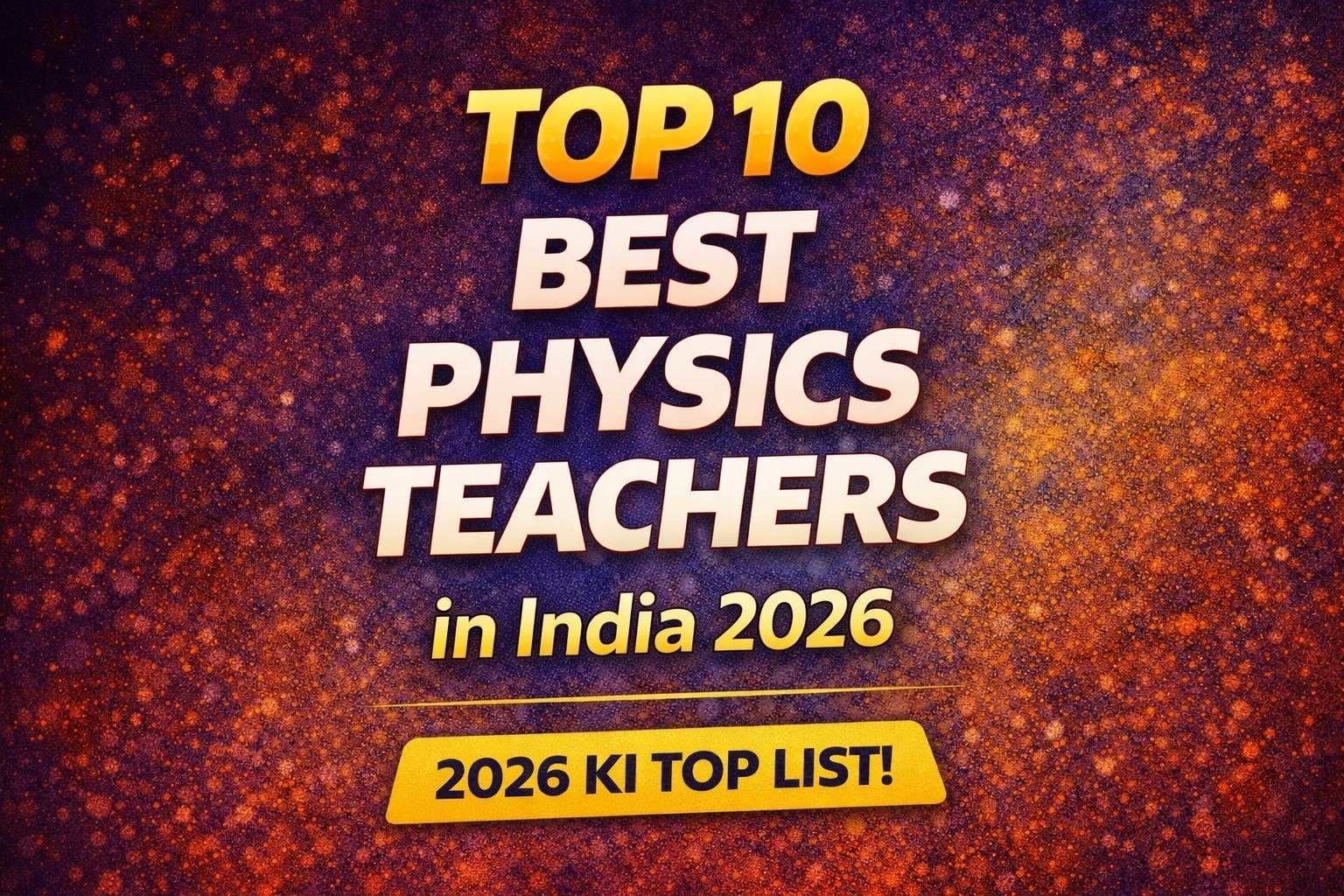 Top 10 Best Physics Teachers in India for JEE & NEET 2026